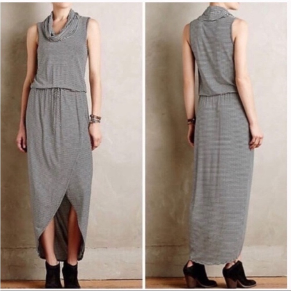 Anthropologie Dolan Cowl Neck Hi Lo Maxi Dress - Gem